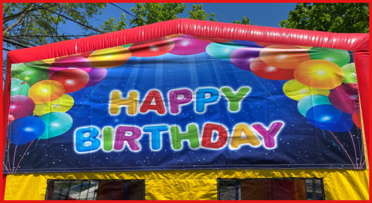 Happy Birthday Banner for Combo Inflatables - NyInflatables