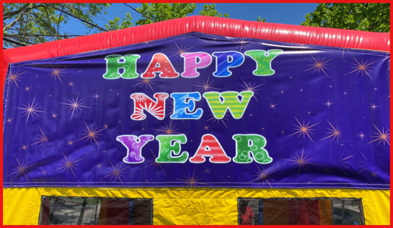 Happy New Year Banner for Combo Inflatables - NyInflatables